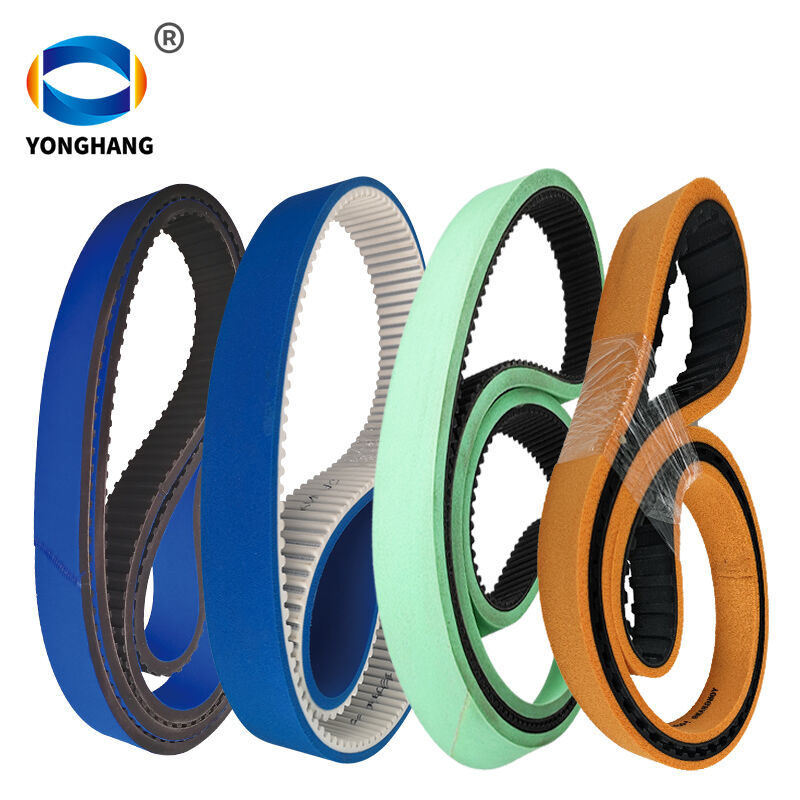 Foam coated pu rubber poly v belt timing flat sponge belts - Yonghang Transmission